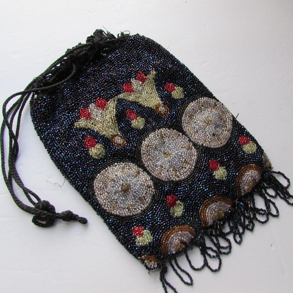 Bags | Sale Antique Beaded Purse Early 2th Century | Poshmark
